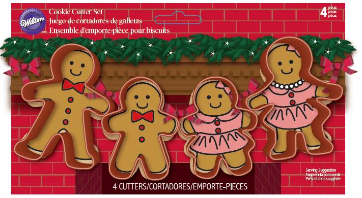 Utstikkersett pepperkake 4 stk
