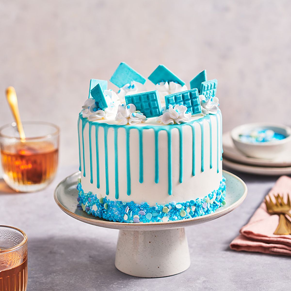 FunCakes Choco Drip Lyseblå 180g